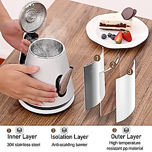 Naibsan Electric Kettle, 100% Stainless Steel Water Boiling Tea Kettle, BPA Free hot water kettle electric/Pour Over Coffee Kettle