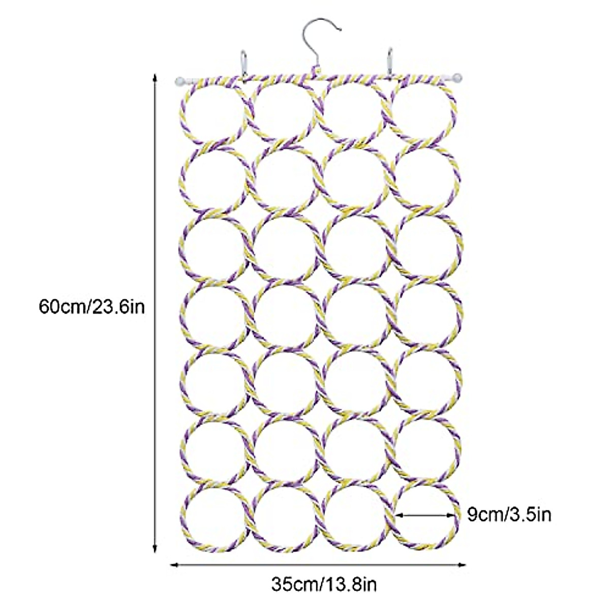 Bird Rope Climbing Net Parrot Swing Hanging Toy for Parakeet Cockatiel Cockatoo Conure African Grey Macaw (Random Color)