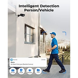 REOLINK 8CH 5MP Black Security Camera System, 8pcs Person/Vehicle Detection Smart 5MP Wired Outdoor PoE IP Cameras, 8MP 8-Channel NVR with 2TB HDD for 24/7 Recording, Bundle with RLC-510A Black