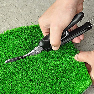 CANARY Carpet Cutter Tool 8" Heavy Duty Carpet Scissors, Razor Japanese Stainless Steel Blade, Spring Loaded Hand Shears for Carpet, Rug, Artificial Grass, Metal Mesh, Made in JAPAN
