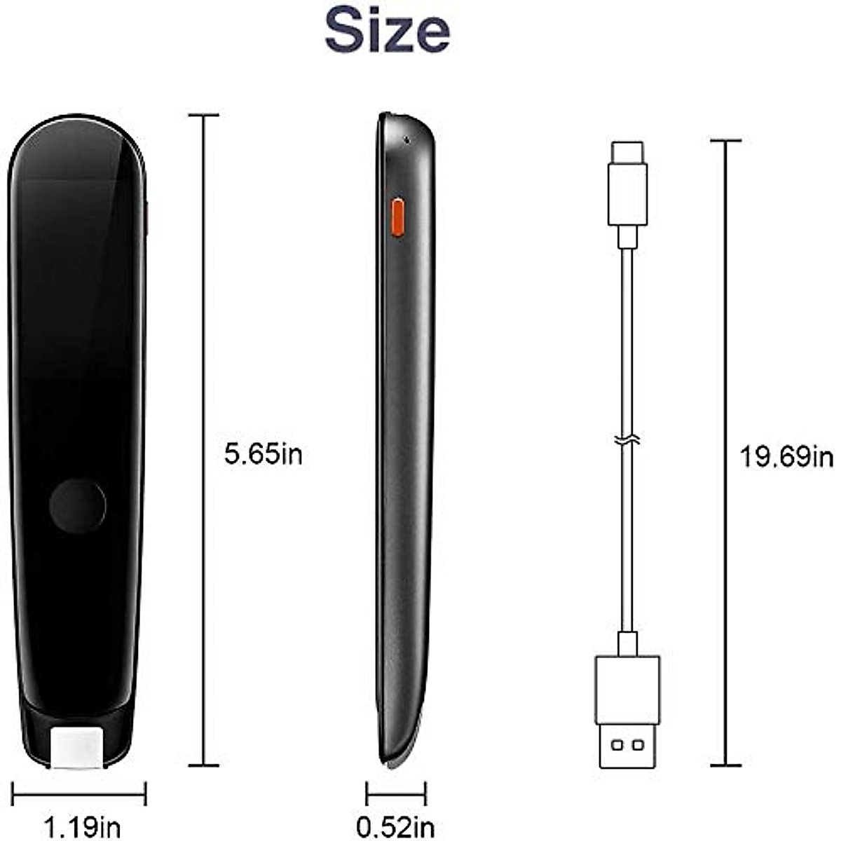 youdao Electronic Language Translator Device Dictionary Pen 2 Portable Scanning Translator for Language Learners Scanning Reading Pen (English Interface)(Need to be Charged to 100% at First use)