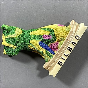 Puppy Sculpture Guggenheim Museum Bilbao Spain Refrigerator Magnet Travel Souvenir Fridge Decoration 3D Magnetic Sticker Craft Collection