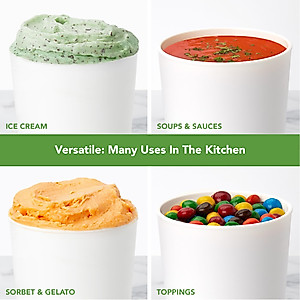 Tovolo Stackable Sweet Treat Ice Cream Tub with Tight-Fitting Silicone Lid Freezer Storage Container for Sorbet & Gelato, BPA-Free & Dishwasher-Safe, 1-Quart, Oyster Gray