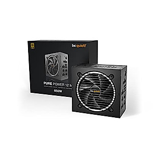 Pure Power 12 M 850W ATX 3.1, 80 Plus® Gold Modular Power Supply for PCIe 5.0 GPUs and GPUs with 6+2 pin connectors | 12VHPWR Cable Included, Silent 120mm be quiet! Fan | BN505