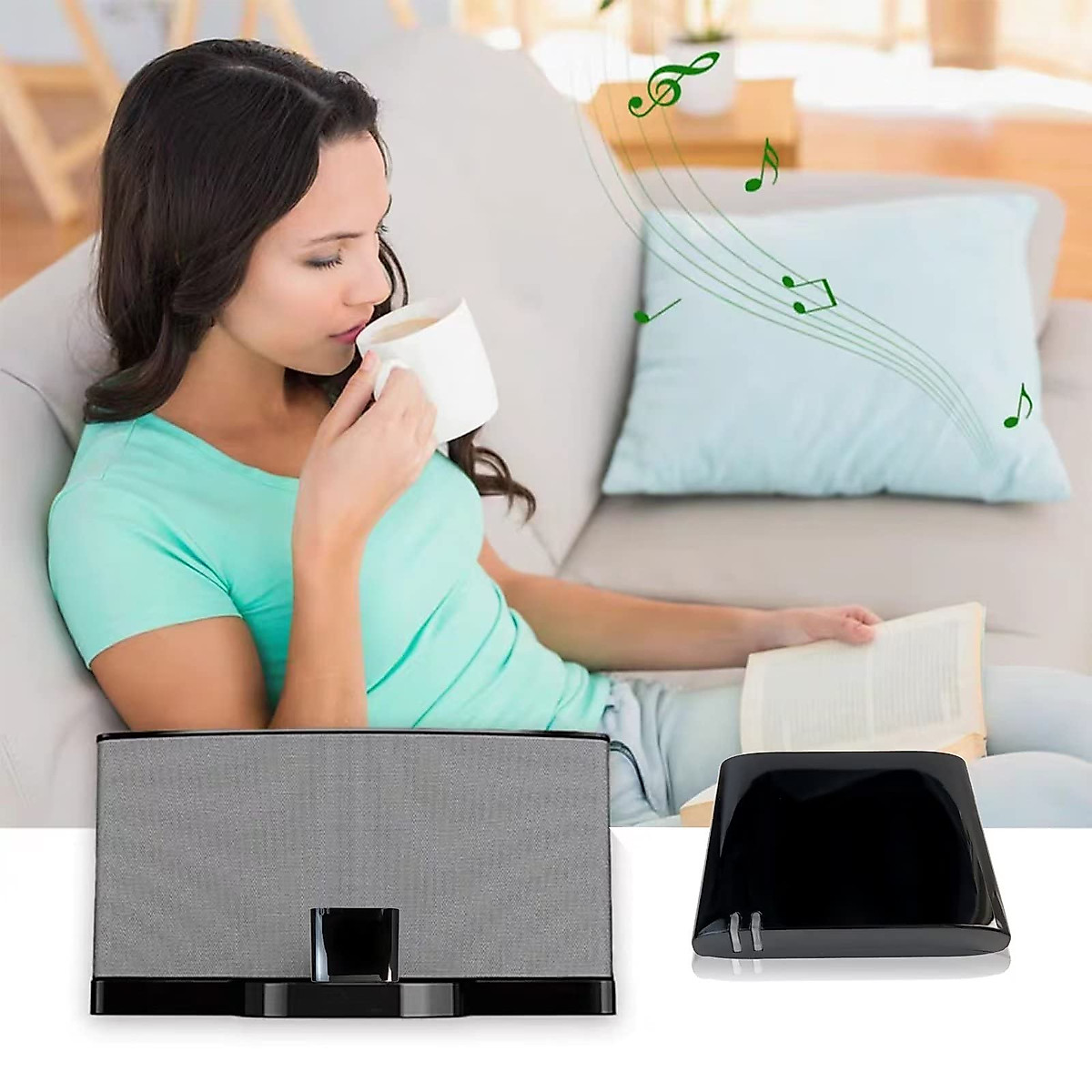 30 Pin Bluetooth 5.0 Wireless Adapter for Bose SoundDock Portable 10 JBL on Beat Speaker - Black