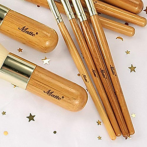 Matto Makeup Brushes 9-Piece Makeup Brush Set Foundation Brush with Travel Makeup Bag