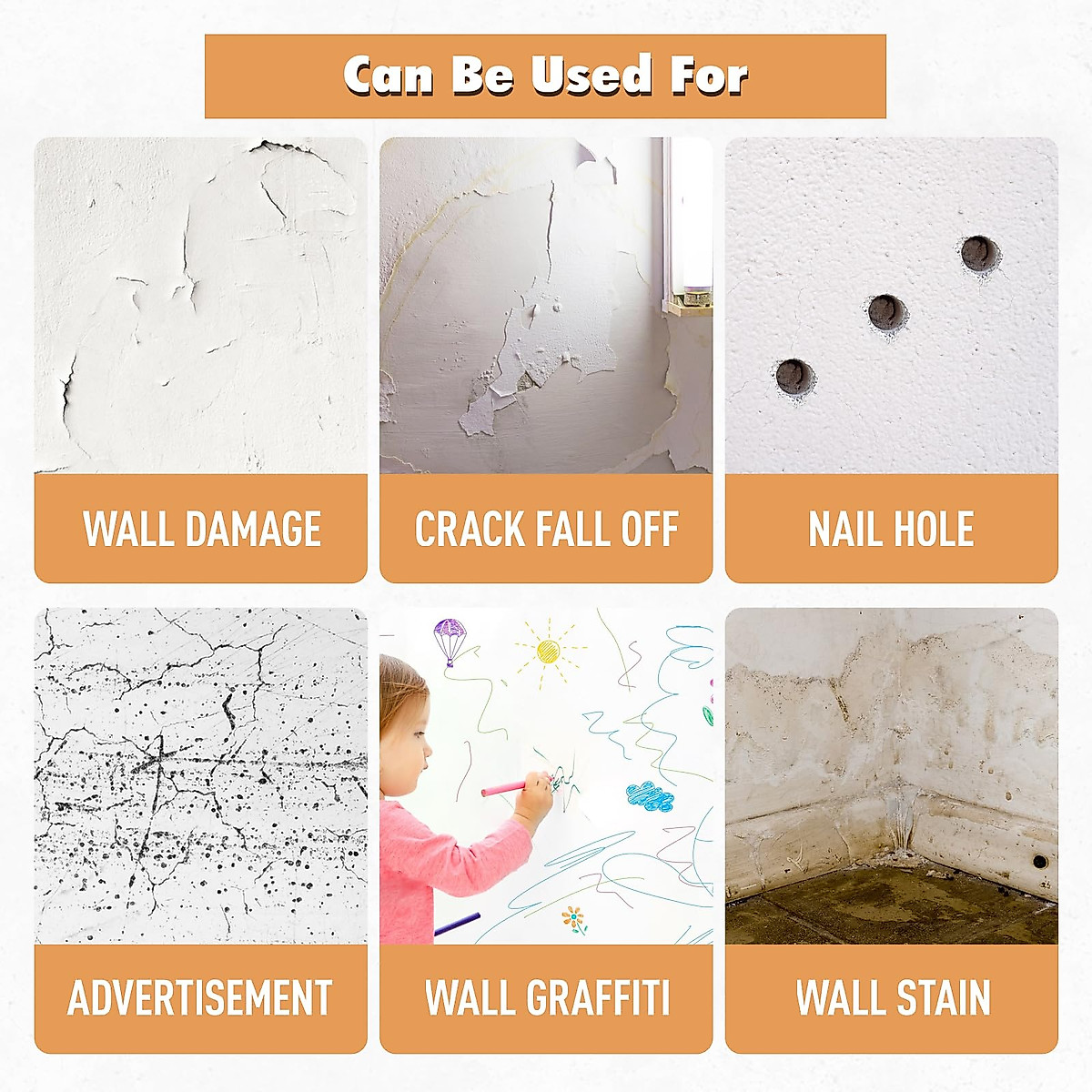 White Paint, White Paint for Wall Touch up Paint for Walls, Water Based &Low Odor Wall Paint with Roller Brush, White Wall Paint Repair Kit for Flat, Ceiling Wall- No Extra Tools Required, Low VOC