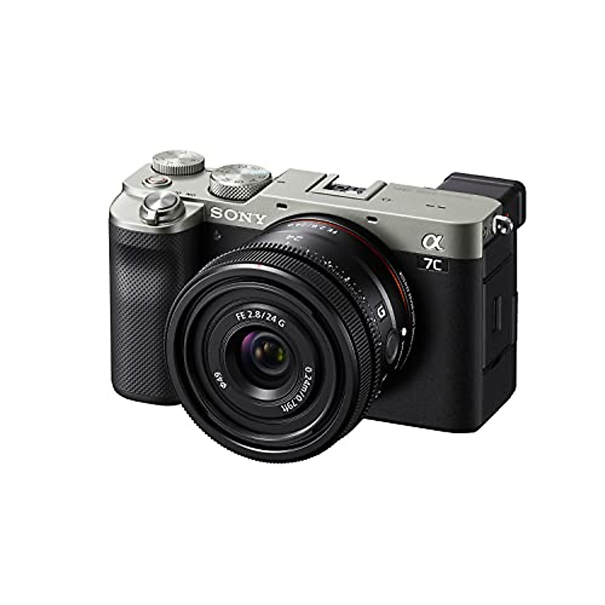 Sony Alpha 7C Full-Frame Mirrorless Camera - Silver (ILCE7C/S) with Sony FE 24mm F2.8 G Full-Frame Ultra-Compact G Lens