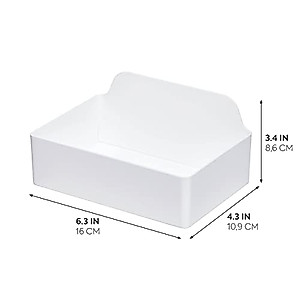 iDesign The Sarah Tanno Collection In-Drawer Cosmetic Organizer Bin, White