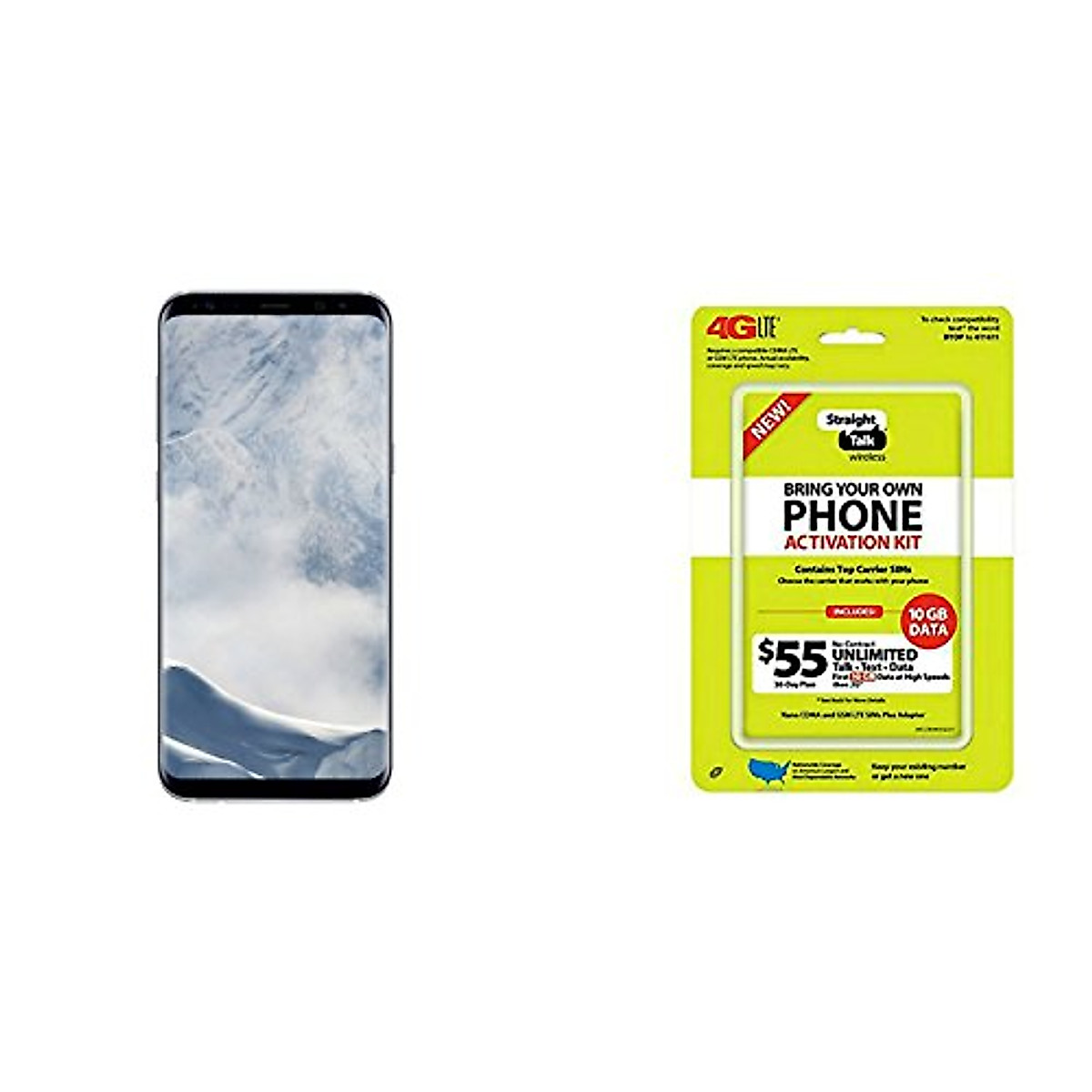 Samsung Galaxy S8 Plus 64GB Arctic Silver Straight Talk Verizon