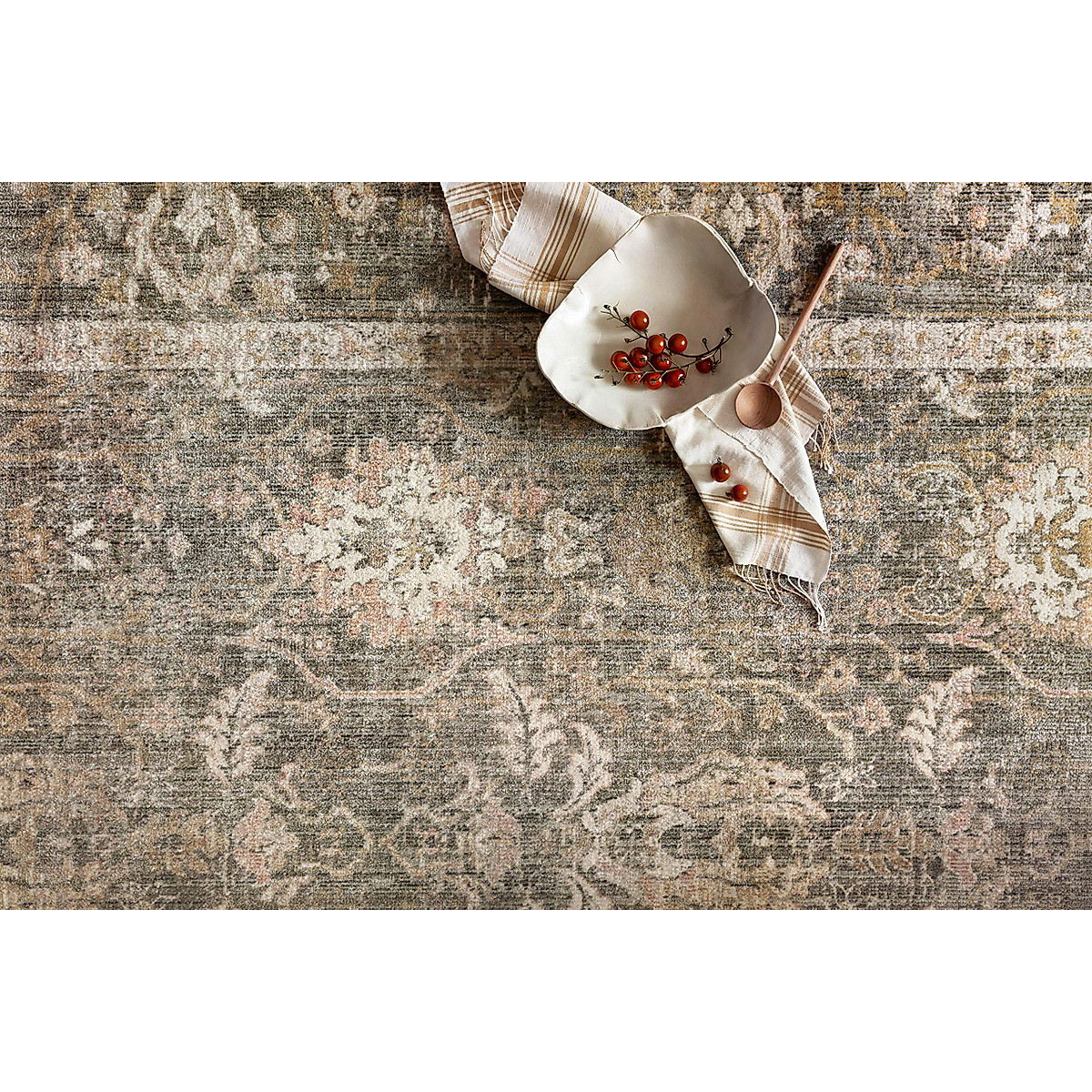 Loloi Chris Loves Julia x Rosemarie Collection ROE-01 Area Rug 7'-10" x 10' Sage/Blush Rectangular