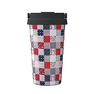 WANGZHAO Stars Pattern Print Double Wall Stainless Steel Vacuum Insulated Tumbler Cup Home Thermal Cup