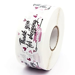 Thank You for Shopping Small Stickers,Thank You Stickers,Handmade Stickers,Small Shop Stickers,Envelopes Stickers for Small Business, Online Retailers,Handmade Goods,500 Labels Per Roll