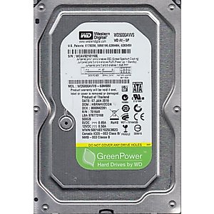 WD5000AVVS-63M8B0, DCM HBRNHV2CGN, Western Digital 500GB SATA 3.5 Hard Drive