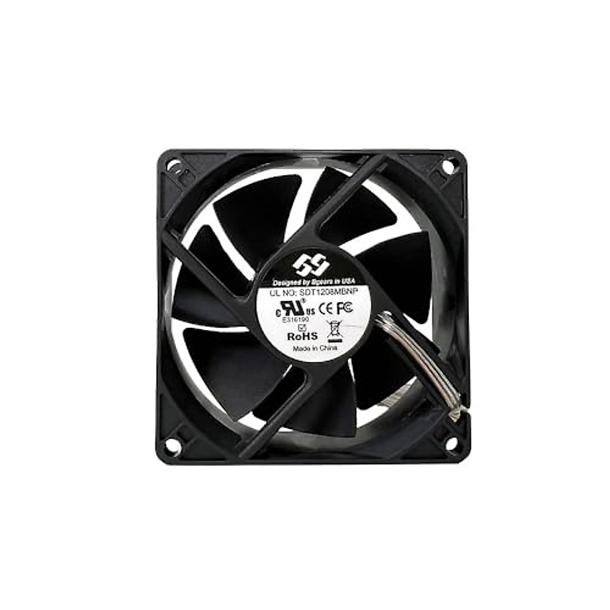 Bgears b-Blaster 80mm 2 Ball Bearing High Speed Extreme Airflow Fan,Black