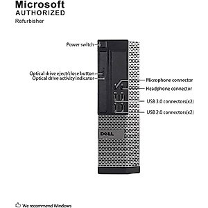 Dell Optiplex 7010 Business Desktop Computer (Intel Quad Core i5 up to 3.6GHz Processor), 8GB DDR3 RAM, 2TB HDD, USB 3.0, DVD, Windows 10 Professional (Renewed)