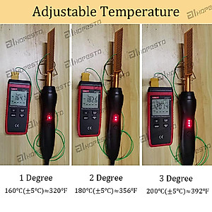 AIHOPESTO Electric Hot Comb Hair Straightener for African American Hair, 3 Temperature Settings, Metal Surface, Lightweight & Compact, 5 Piece Set