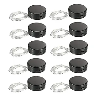 bnafes Wire Lead Type 6V CR2032 Coin Cell Button Plastic Battery Holder Case with On/Off Switch Pack of 10