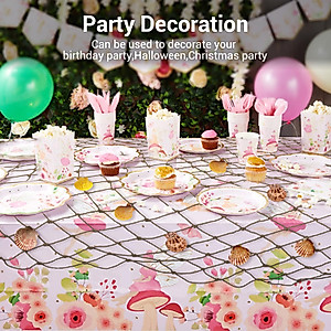 80x40 Inch Decorative Fishing Net w/Shells & Clips, 3mm Thickness Brown Natural Cotton Large Photo Hanging Fishnet, Wall Party Decorations for Nautical Pirate Hawaii Underwater Mermaid Themed Party