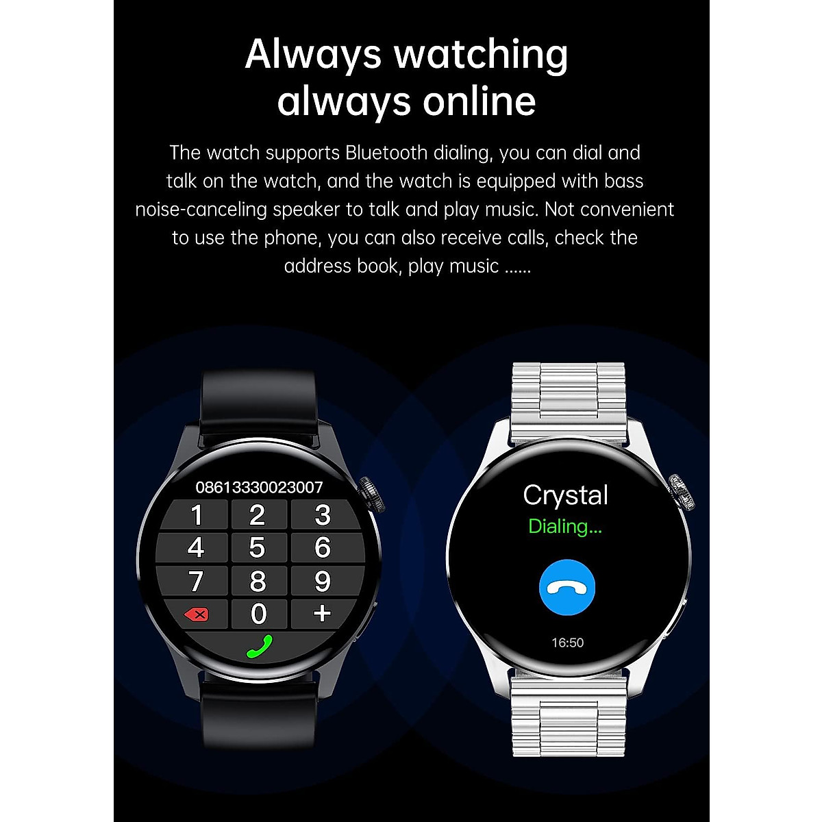 Smart Watch for Men with Split-Screen Mode Making Calls Tracking Exercise Data Fitness Tracker Heart Rate,Sleep,Blood Pressure,Blood Oxygen Monitor Compatible with Android iOS Phones