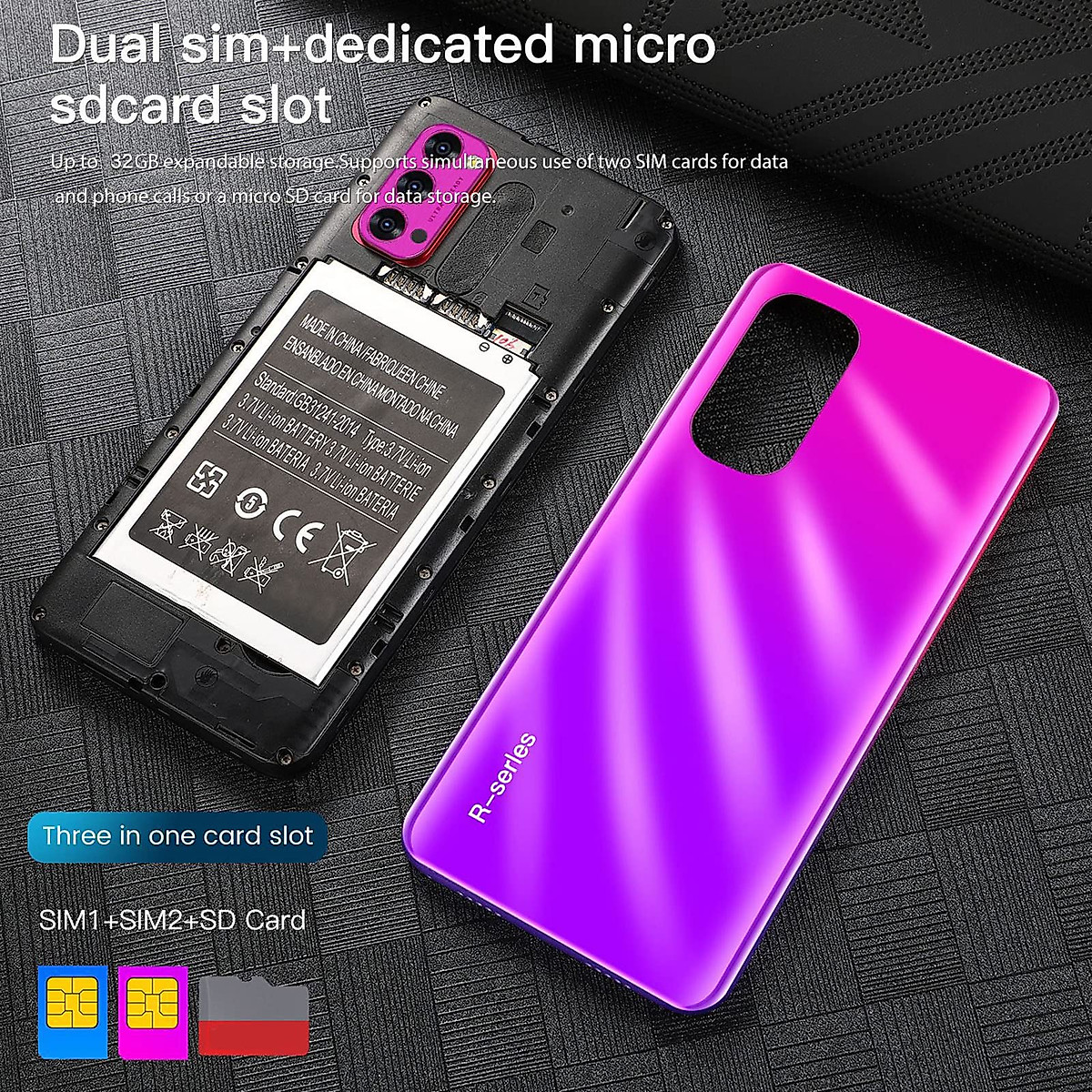 ASHATA 11.0 Phone, 5in Smartphone for 11, 2.4G 5G WiFi 5MP Front 8MP Rear Camera 4800mah MT6580 8 Core 1920x1080 2GB RAM 16GB ROM