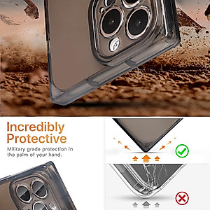 KRY Black Clear Phone Case for iPhone 13 Pro Max Case with [Screen Protector][Camera Protection] Cute Design, Slim Cover for iPhone 13 Pro Max [Soft Anti-Scratch] for Women Girls