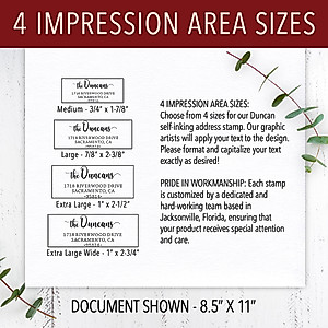 Personalized The Duncans Self-Inking Address Stamp and Ink with Name | Personalized Couples Address Stamps | Custom Rubber Address Stamp (Medium)