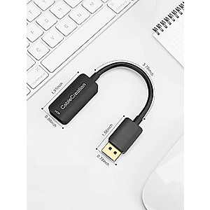 CableCreation Active DisplayPort to HDMI Adapter, DP to HDMI Adapter (Male to Female) 4K@60Hz HDR, Uni-Directional Display Port 1.4 to HDMI 4K Adapter Compatible for Desktop,TV,Monitor&More