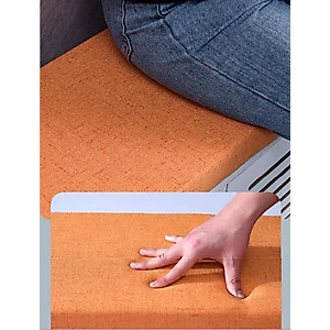 BOMATY Custom Bench Cushion,Indoor Sofa Couch Cushion Bay Window Seat Cushion Bench Pad,Durable Rectangle Cushion with Ties,Foam Pad with Non-Slip Mat