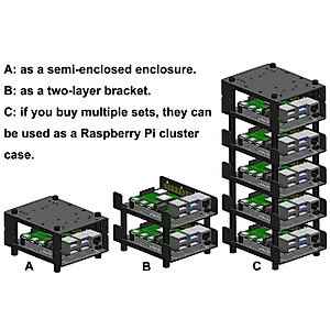 Semi-Enclosed Enclosure Kit for Raspberry Pi BeagleBone Arduino UNO Mega