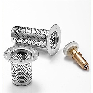 Homezo Sink Stopper with Basket - Upgraded Sink Stopper with Basket, Sink Stopper with Basket, Upgraded Bathroom Pop-up Drain Stopper and Strainer. (1 Long+1 Short)