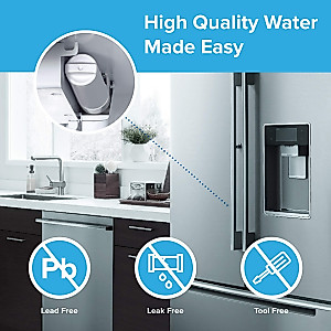 Brio GSWF Refrigerator Water Filter, Compatible with GE GSWF Smart Water 238C2334P001, Kenmore 46-9914, 469914, 9914, NSF 42, 53, 372 & 401