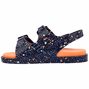 mini melissa Girl's Wide Sandal II BB (Toddler/Little Kid) Navy 9 Toddler M