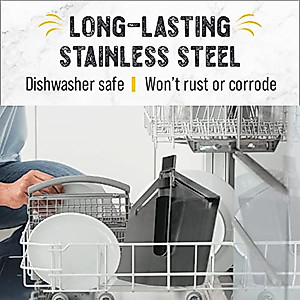 Checkered Chef Pizza Peel - Extra Large, Stainless Steel Metal Pizza Paddle with Folding Handle, Pizza Oven Accessories - 13 Inch x 15 Inch