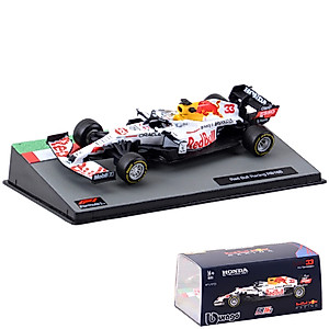 HTLNUZD Bburago 1:43 2021 Racing RB16B #33 Formula F1Max Verstappen 2nd Turkish1/43 Diecast Alloy Collectible Toy Car Model (Hardcover Version)