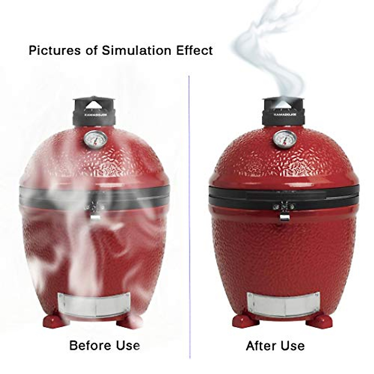 onlyfire BBQ High Heat Gasket Replacement with Adhesive Fits for Kamado Smokers Grills Like Big Green Egg, Kamado Joe,Pit Boss, Louisiana,Grill Dome