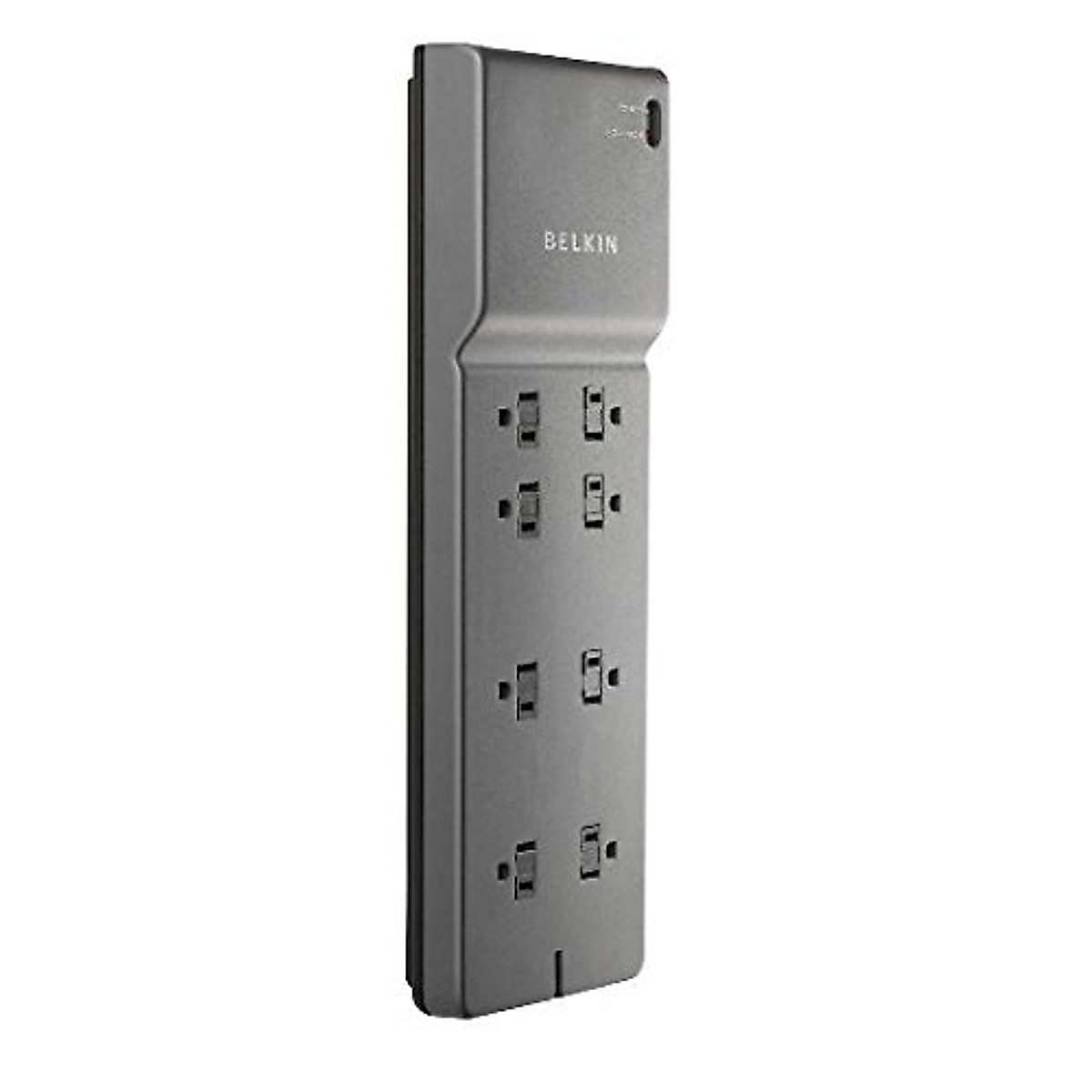 Belkin Power Strip Surge Protector with 8 Outlets, 6 ft Long Flat Plug Heavy Duty Extension Cord + Overload Protection for Home, Office, Travel, Compuer Desktop & Phone Charging Brick (3,550 Joules)