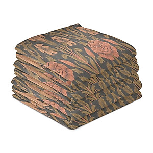 ALAZA William Morris Flowers Floral Prints124 Kitchen Towels Absorbent Dish Towels Soft Wash Clothes for Drying Dishes Cleaning Towels for Home Decorations Set of 6, 28 X 18 Inch