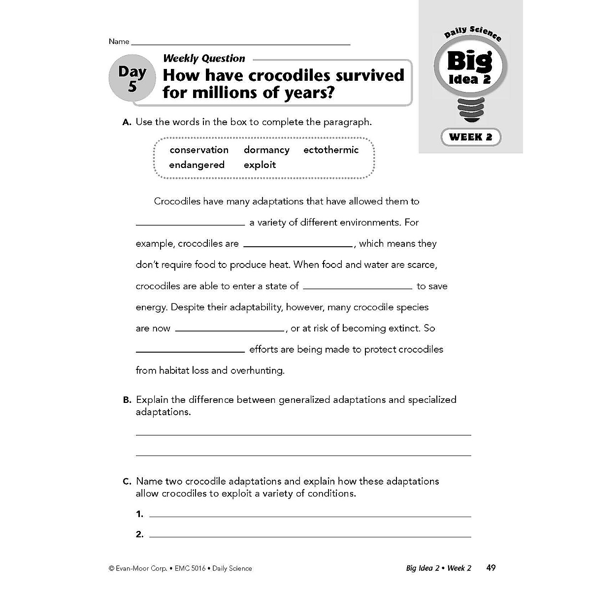 Daily Science: Grade 6+ (Daily Practice Books)