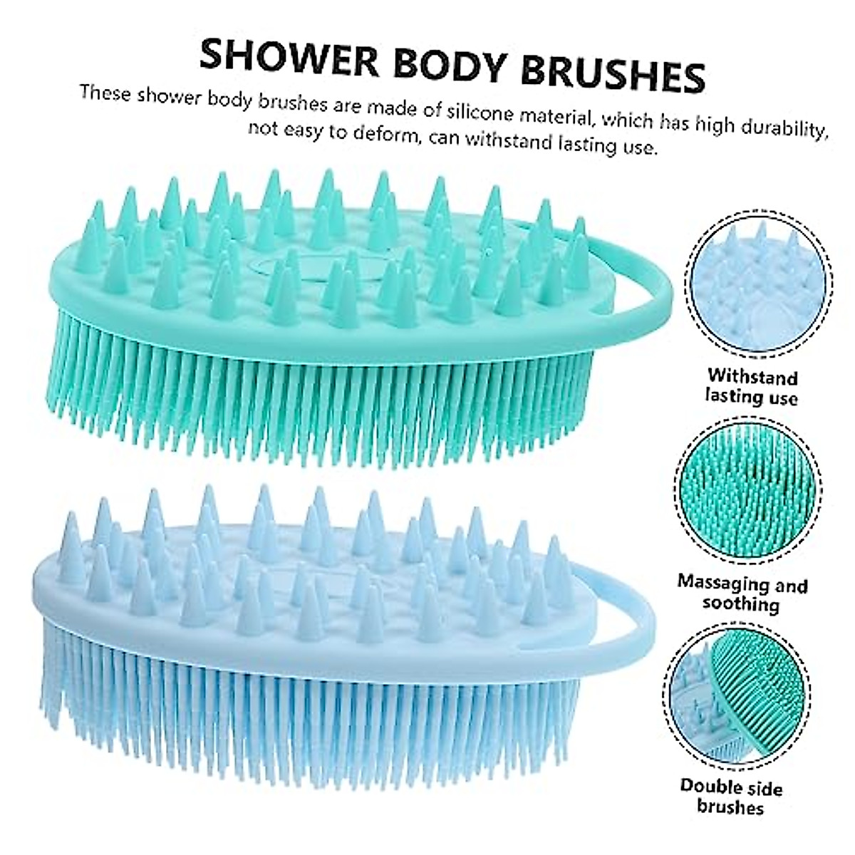 FOMIYES 8 pcs Bath Rinser exfoliantes para el Cuerpo Bath Scrubber for Body Foot Scrubber in Shower Body scrubbers exfoliating Brush Tactile Brush Massage Brush Body wash Double Sided
