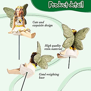 Yulejo 18 Pieces Garden Miniatures Fairies Mini Garden Figurine Fairies Decor Outdoor Resin Miniature Garden Accessories House Tree Mini Fairies Figure Fairy Garden Accessories for Home Decoration