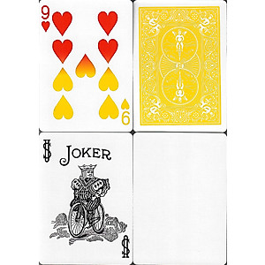 Bicycle Rider Back Yellow Deck