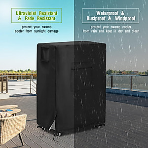 Youlvy Evaporative Cooler Cover for Hessaire MC61M / MC61V 5300 CFM Portable Evaporative Cooler, Waterproof Swamp Cooler Cover Air Cooler Cover Water Cooler Cover for Water/Outdoor Air Conditioner