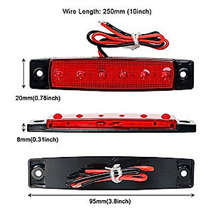 Shangyuan Navigation Lights, Led Stern Lights, Marine Strip Lights for Boat Lights Bow and Stern, Kayak Lights, DC 12V 2PCS (Red and Green)