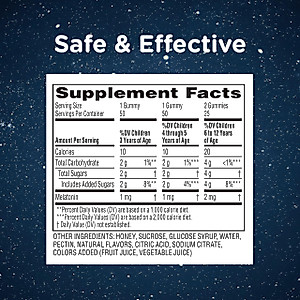 Zarbee's Children's Sleep Gummies with Melatonin, Non-Habit Forming Children's Sleep Gummies Work with Natural Sleep Cycles to Promote Peaceful Sleep, Drug-Free, Natural Strawberry, 60 ct