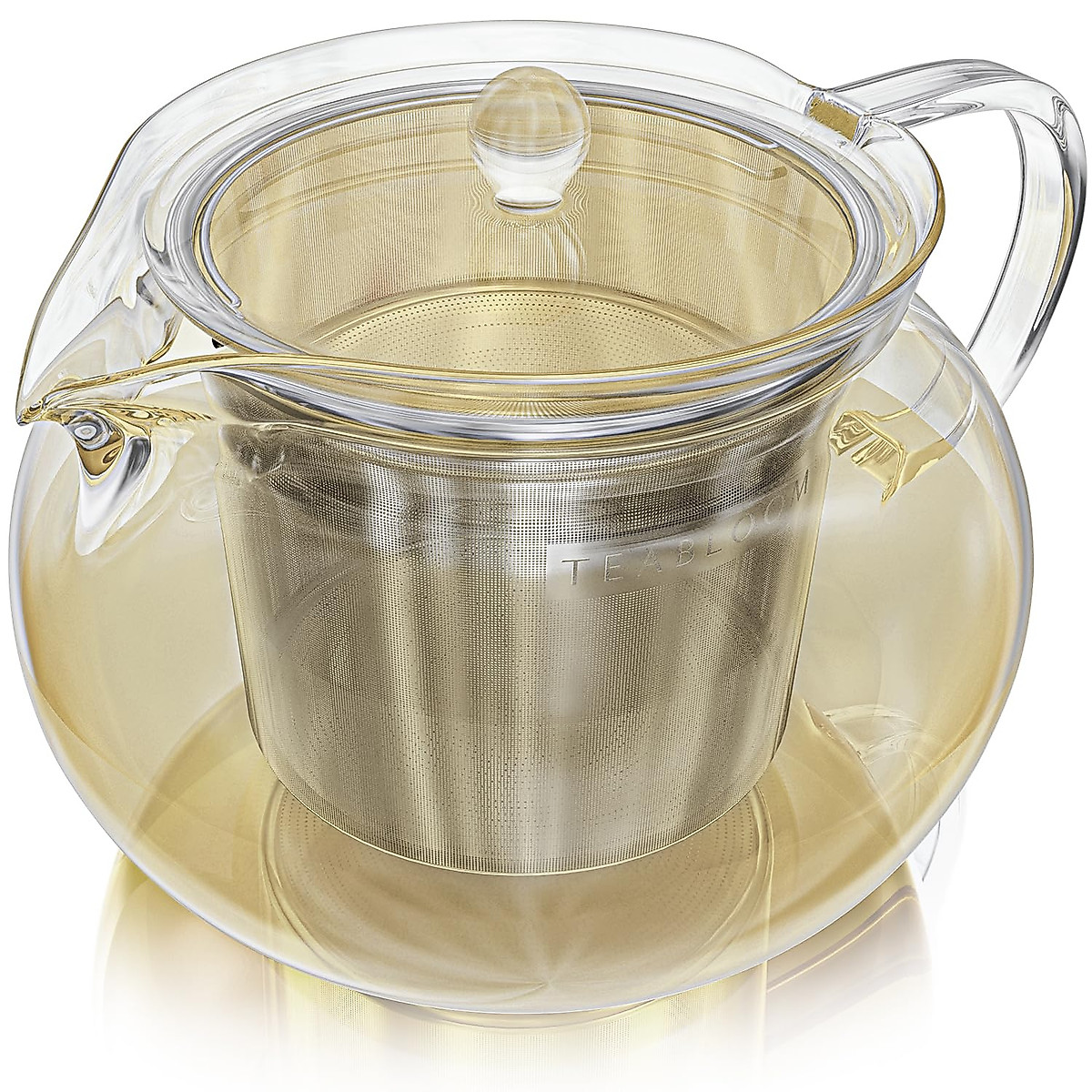Teabloom Kyoto 2-in-1 Tea Kettle/Tea Maker – Heatproof Glass Teapot with Removable Loose Tea Filter – Tea Connoisseur's Choice