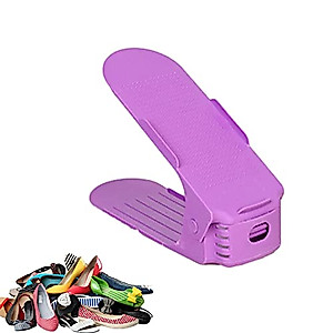 Shoe Slots, Adjustable Double Layer Storage Shoe Organizer Holder, Shoe Rack Holder 3-Level for Closet Organization Ruliyeefu