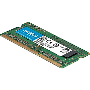 Crucial 4GB Kit (2GBx2) DDR3/DDR3L 1600 MT/S (PC3-12800) Unbuffered SODIMM 204-Pin Memory - CT2KIT25664BF160B
