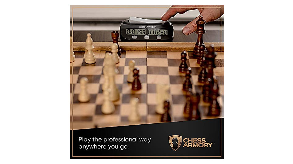 Chess Armory Digital Chess Clock - Portable Tournament Timer