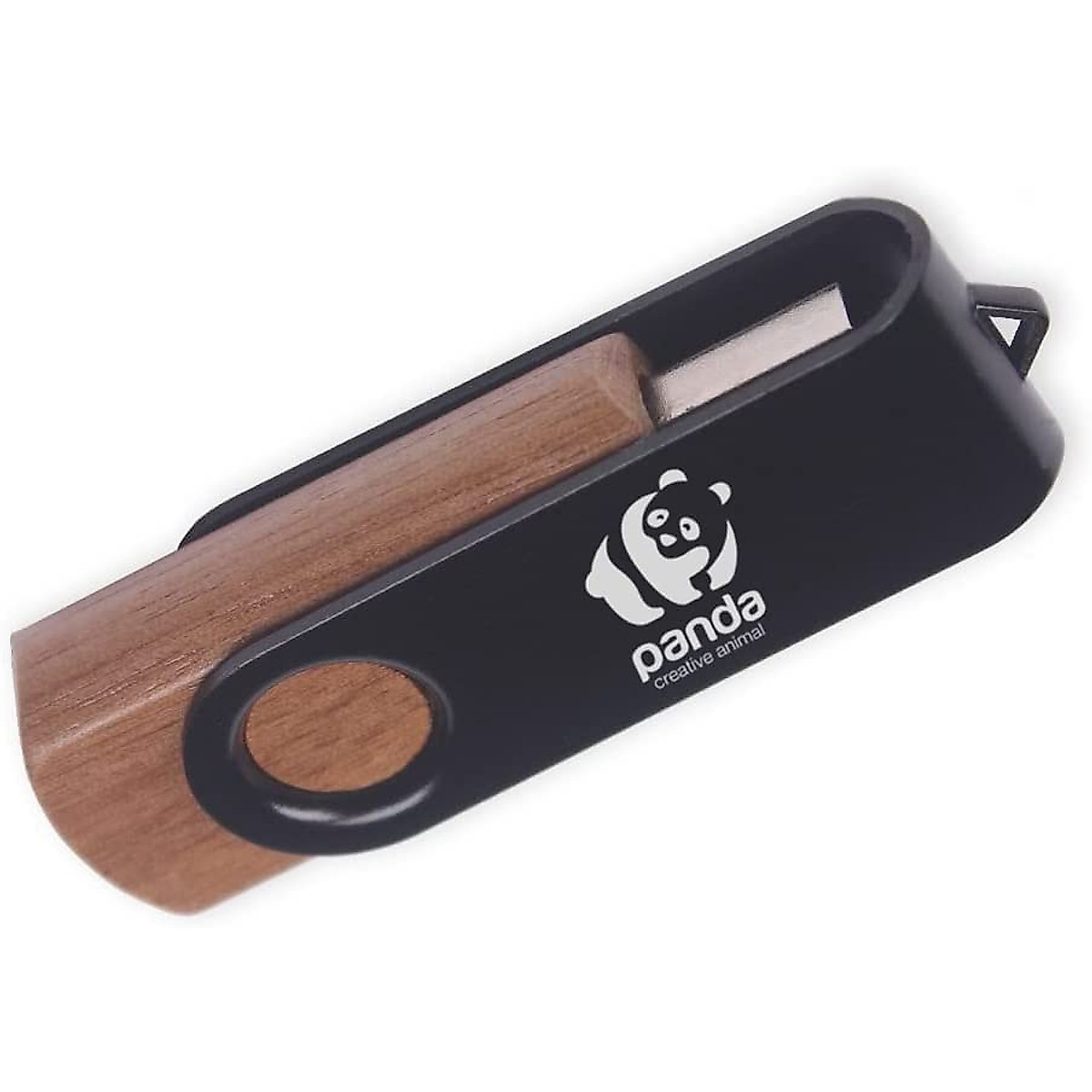 Wholesale Custom 8GB Wood Swivel USB Flash Drive 10 Pack, Personalized Custom Logo 8GB USB Memory Stick Thumb Drives with Free Laser Engraving for Wedding/Birthday/Anniversary - Walnut